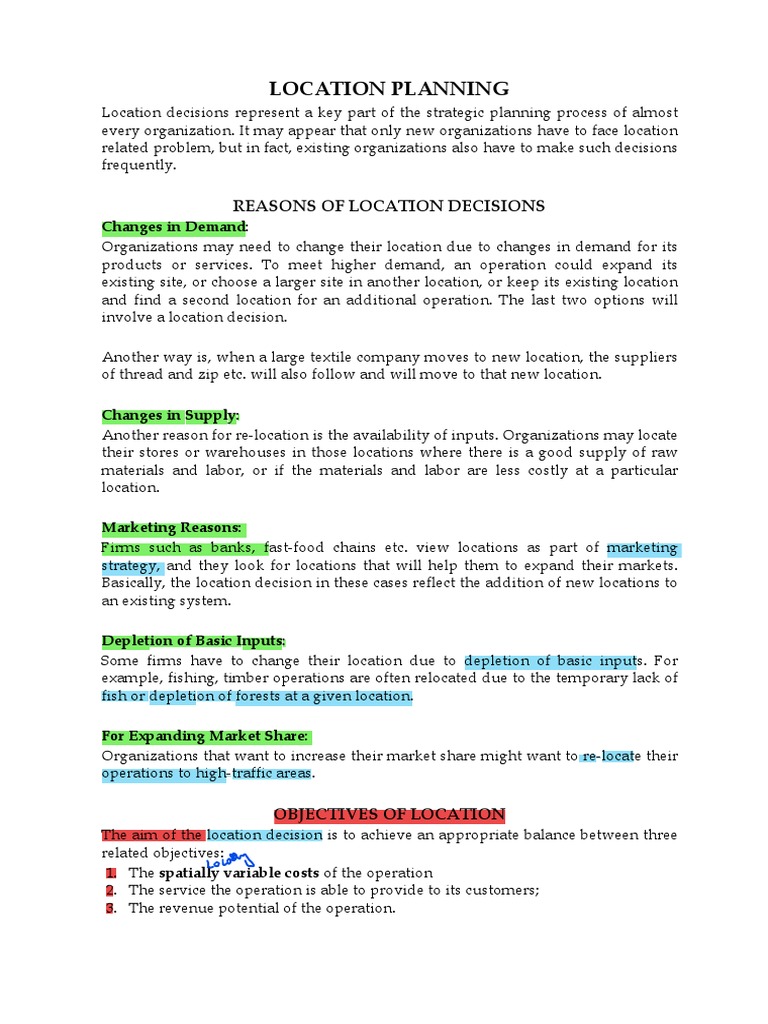 A Comprehensive Analysis of Factors to Consider for Effective Location ...