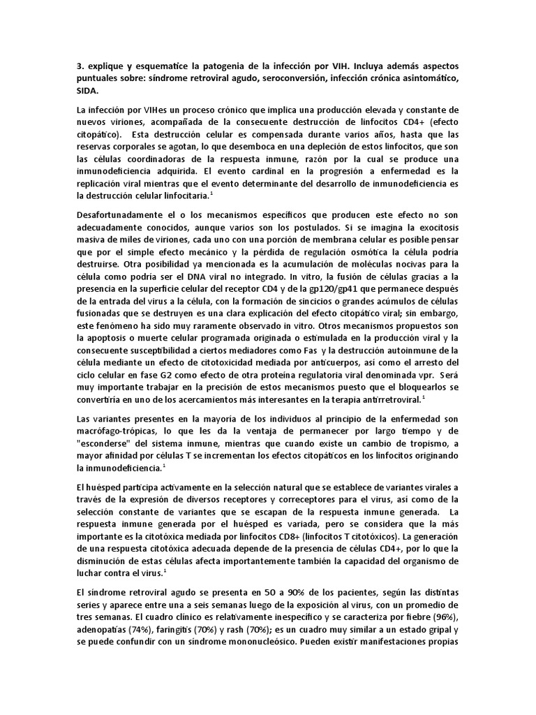 Pregunta Tres | PDF | VIH | Virus