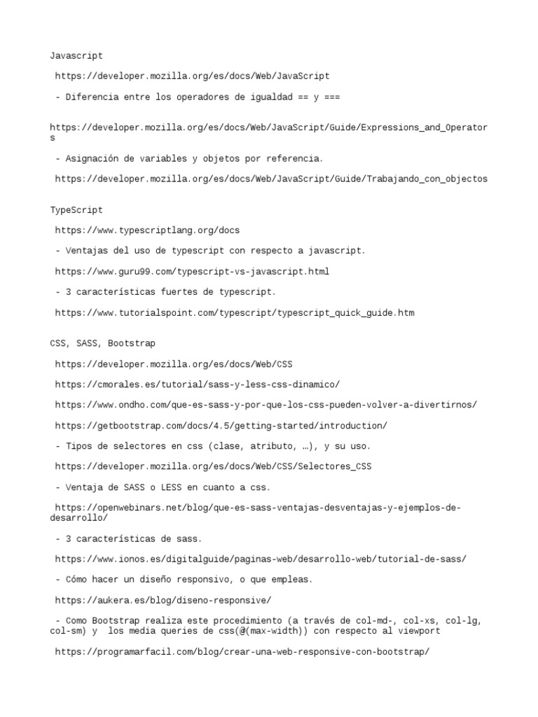 Guia Estudio | PDF | Bootstrap (marco frontal) | Hojas de estilo en cascada