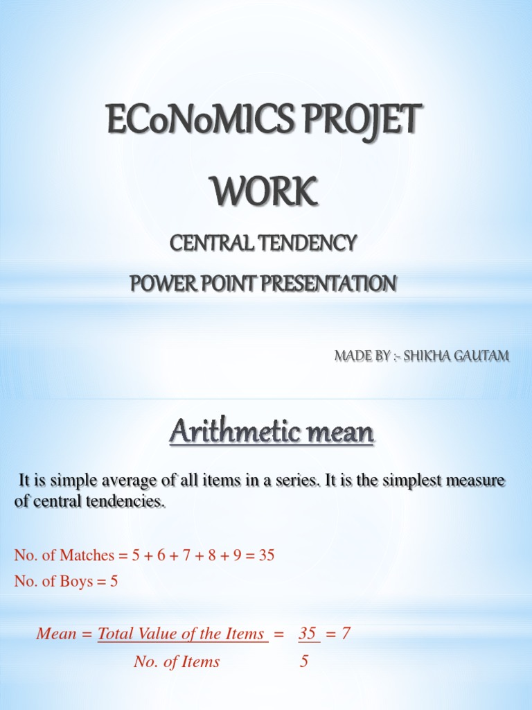 Arithmetic Mean: Definition and Methods | PDF | Mean | Arithmetic Mean