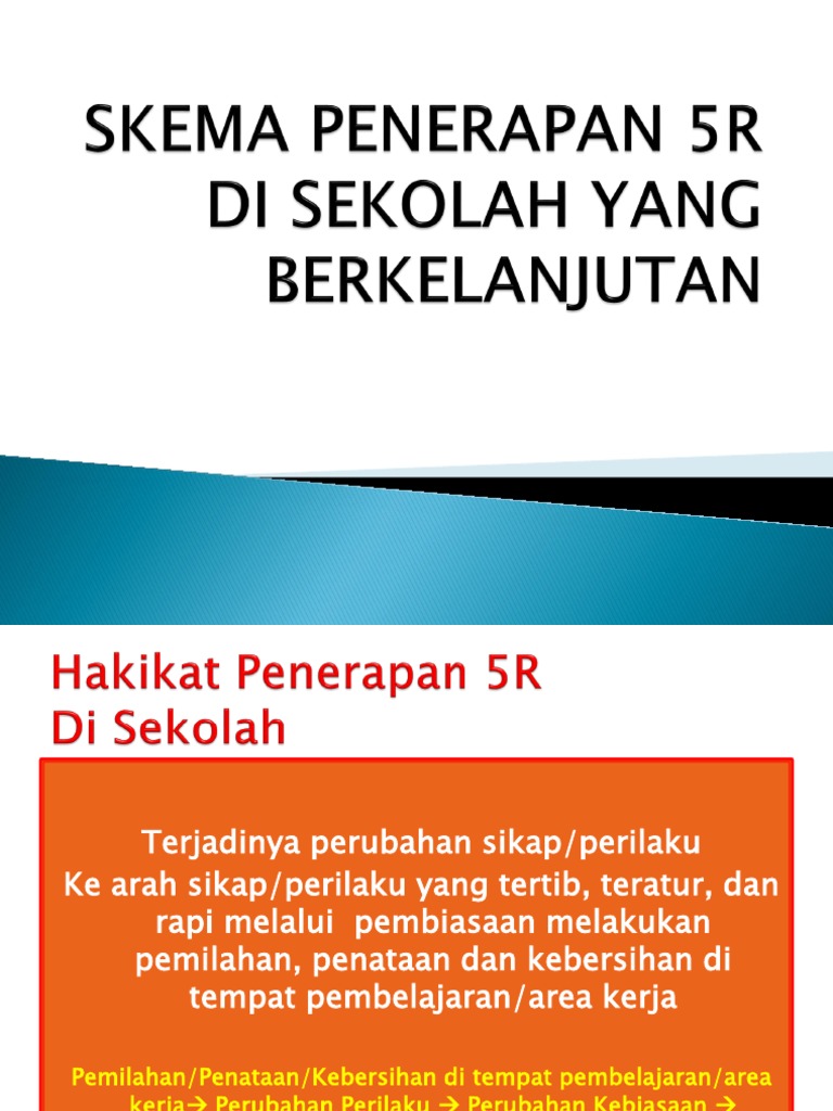 Skema Penerapan 5R Di Sekolah Yang Berkelanjutan | PDF