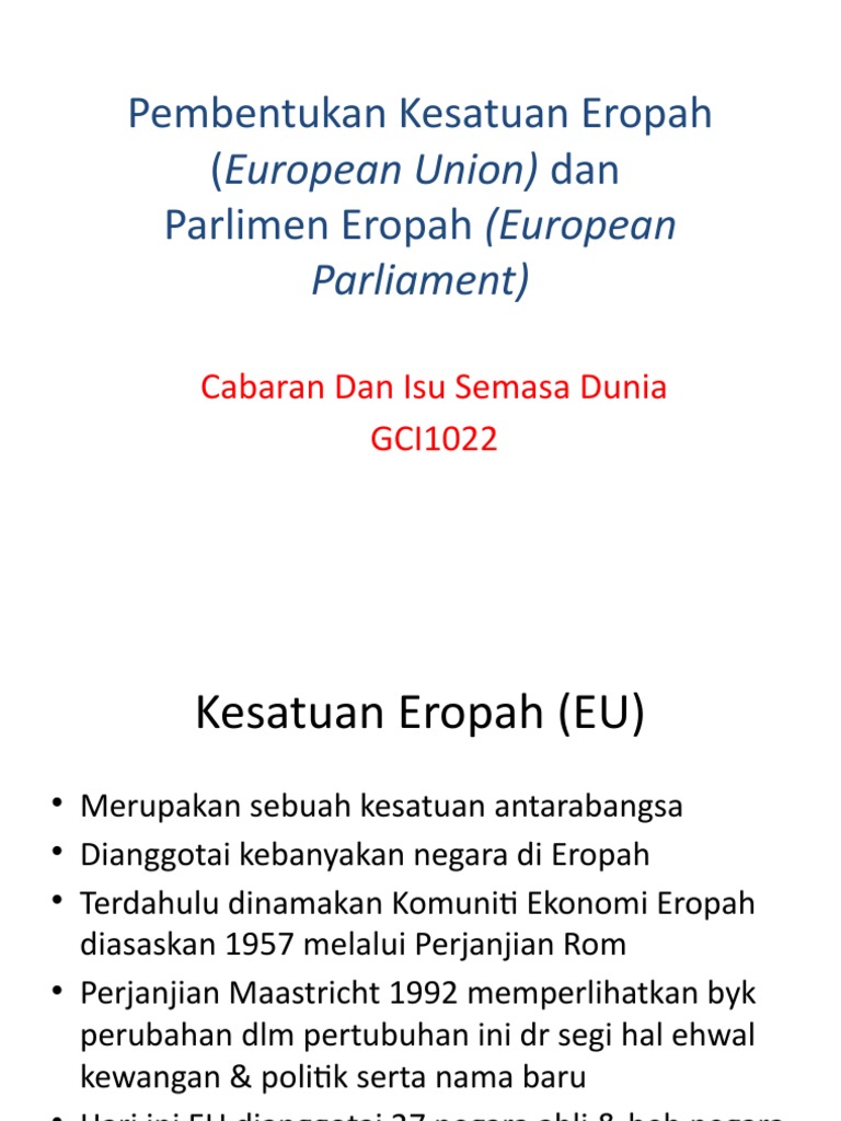 Kesatuan Eropah | PDF