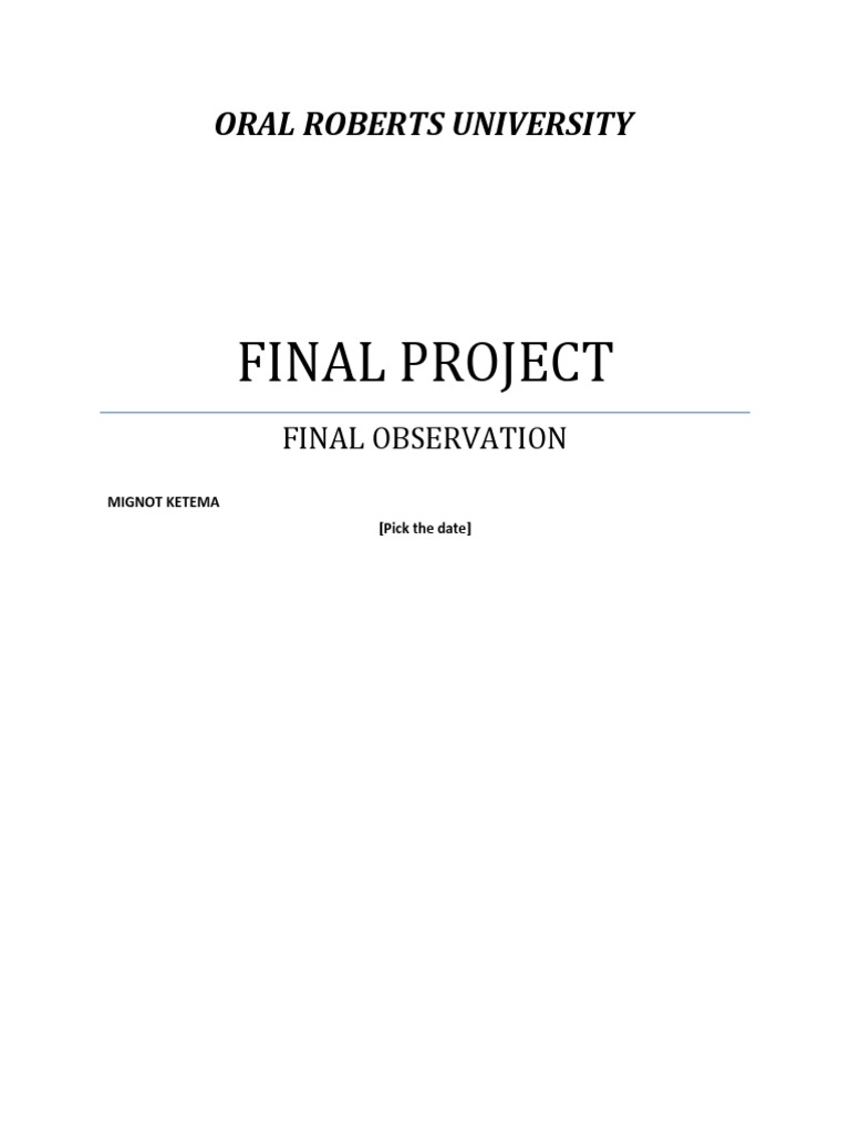 Final Project: Oral Roberts University | PDF | Social Science
