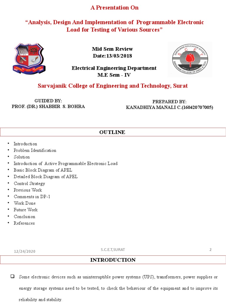 A Presentation On "Analysis, Design and Implementation of Programmable ...
