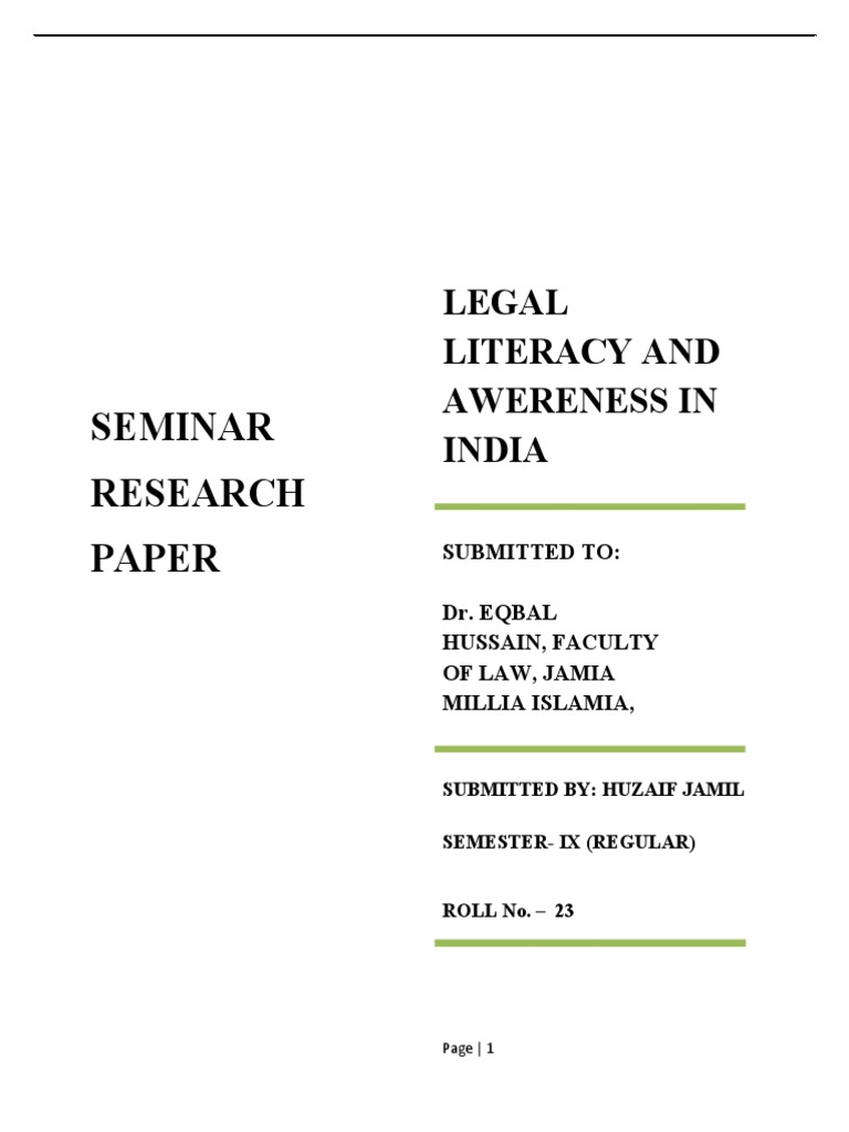 Promoting Legal Literacy in India | PDF | Legal Aid | Government