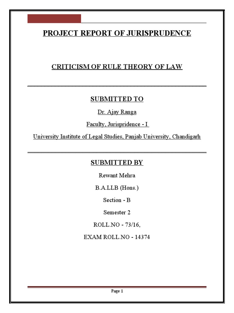 HLA Hart's Rule Theory of Law | PDF | Jurisprudence | Government ...