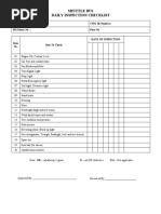 Vehicle Handover Checklist Excel | PDF | Technology & Engineering