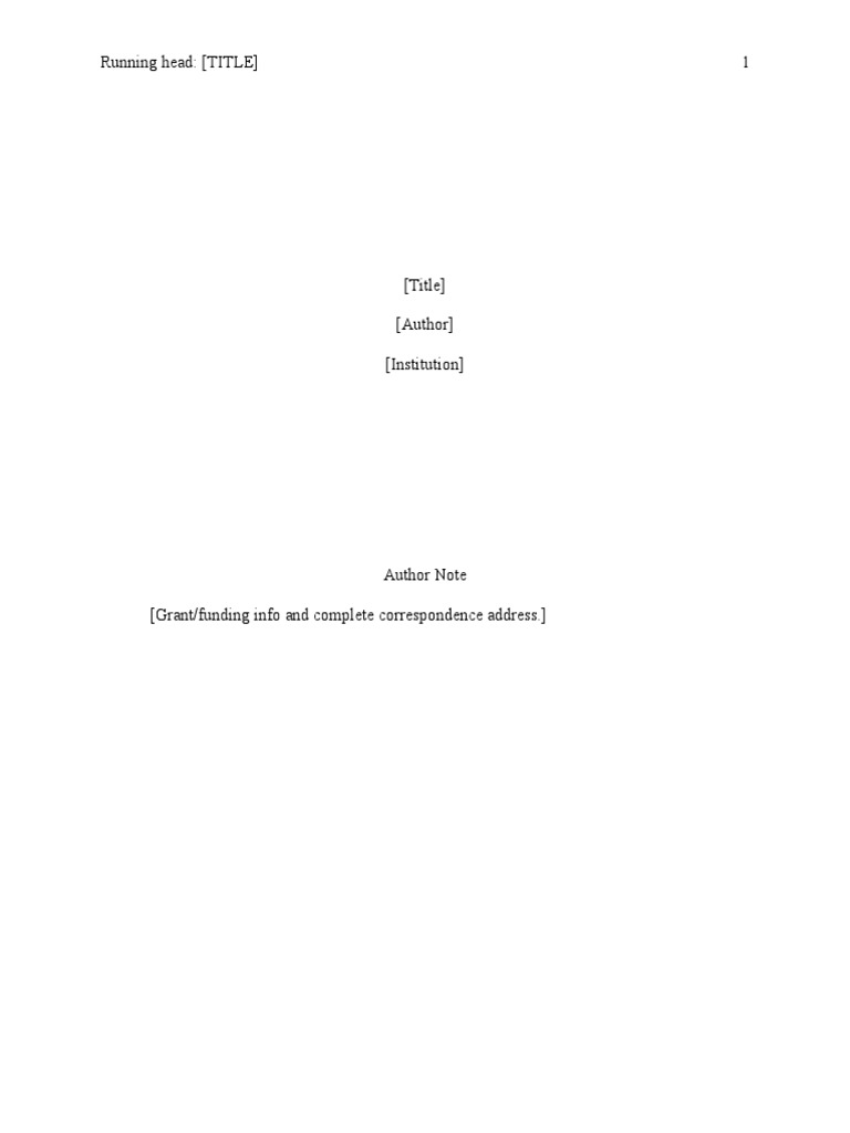 APA Format Word Template Guide | PDF | Computers