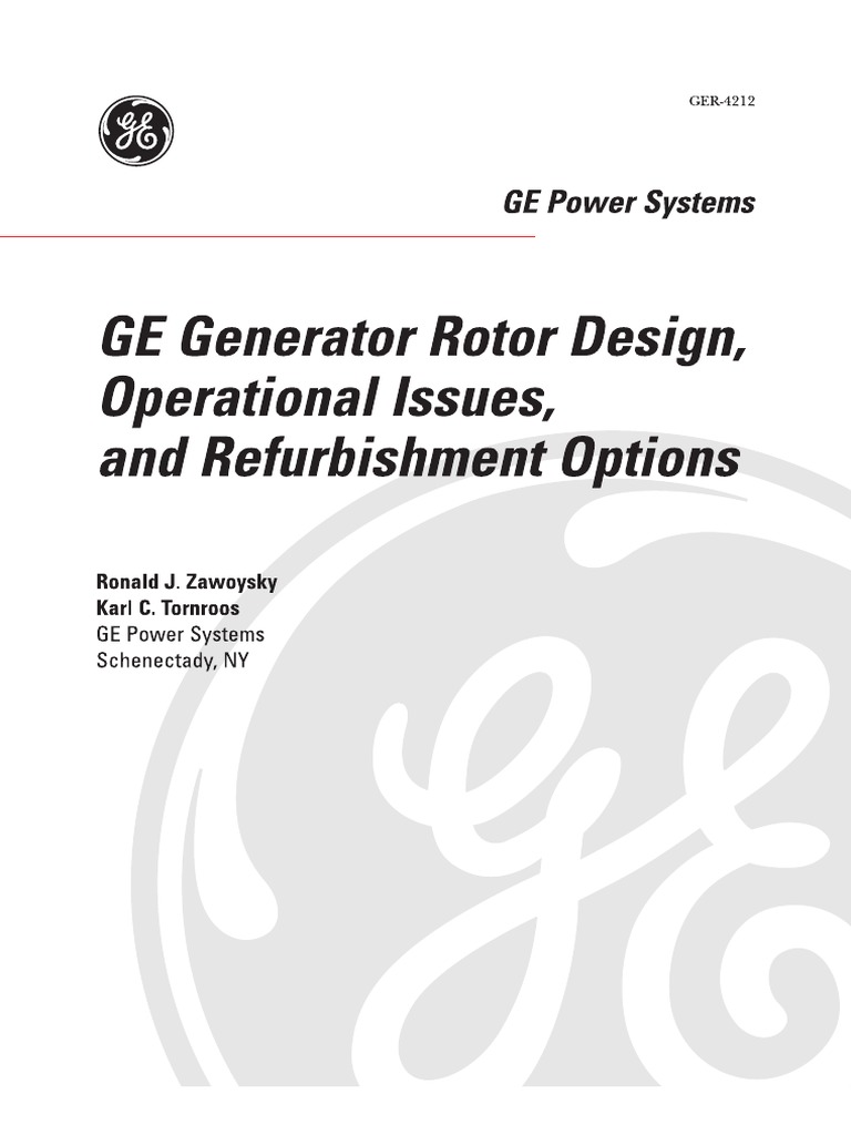 GER-4212 - GE Generator Rotor Design, O... Onal Issues, and ...
