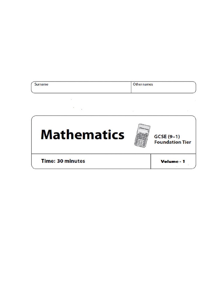 Past Exam Questions Workbook (1F) | PDF | Speed | Elementary Mathematics