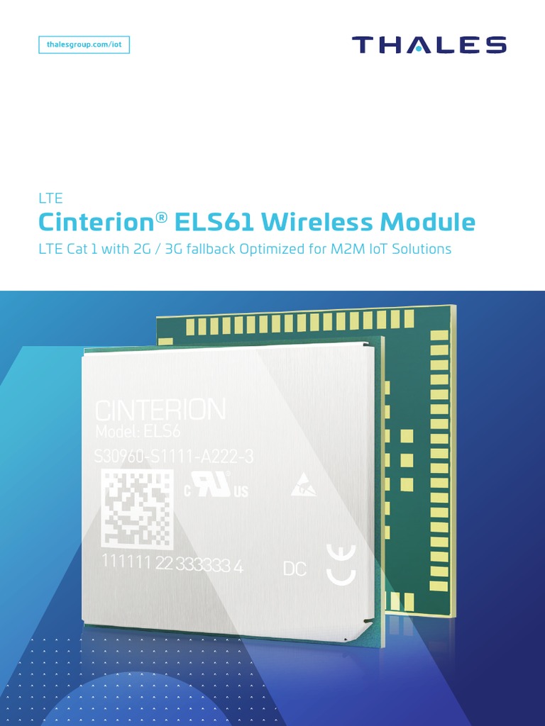Thales Cinterion ELS61 Datasheet | PDF | Lte (Telecommunication) | Internet Of Things