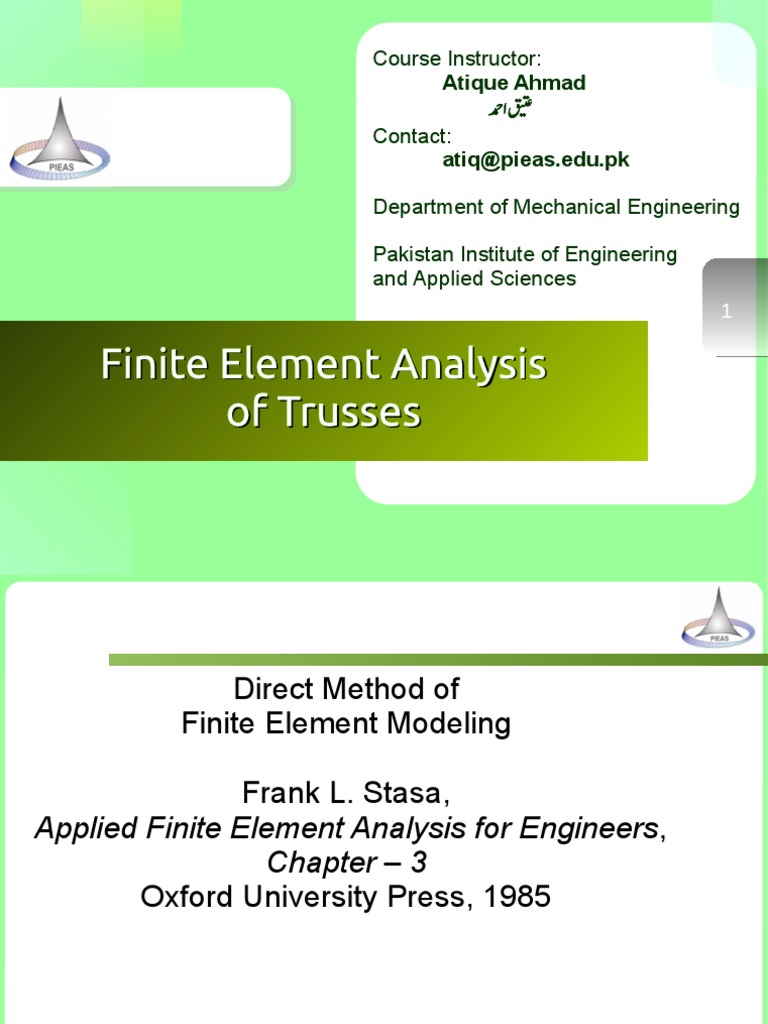 Finite Element Analysis of Trusses | PDF | Finite Element Method | Truss