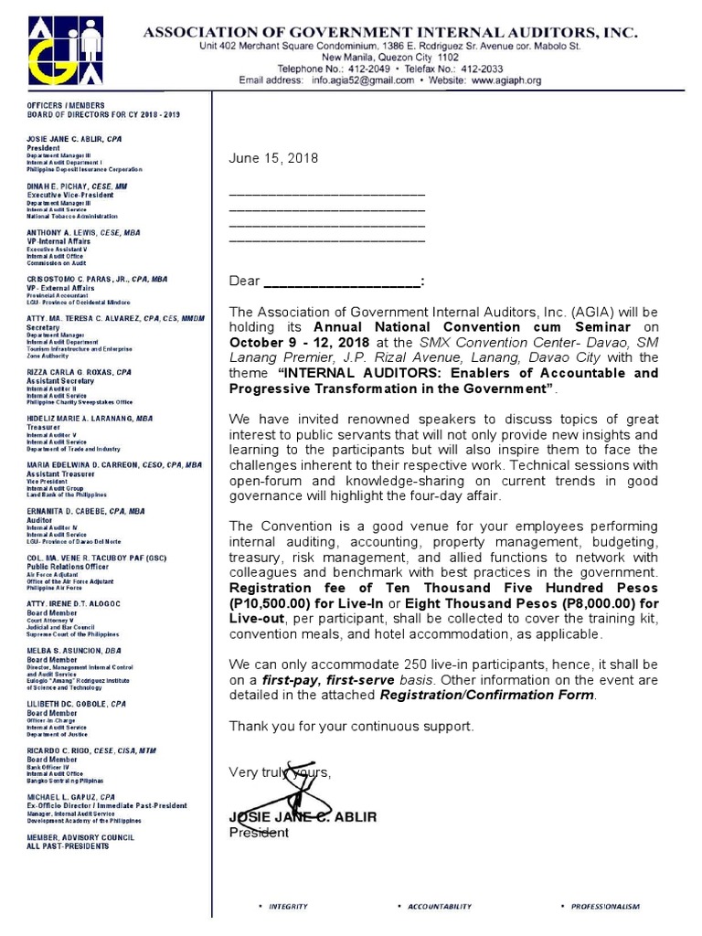 2018 ANNUAL CONVENTION INVITATION Rev | PDF