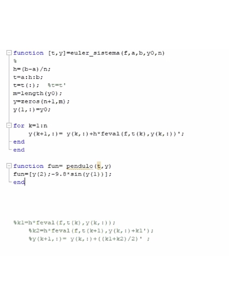 Script Euler Matlab Pdf