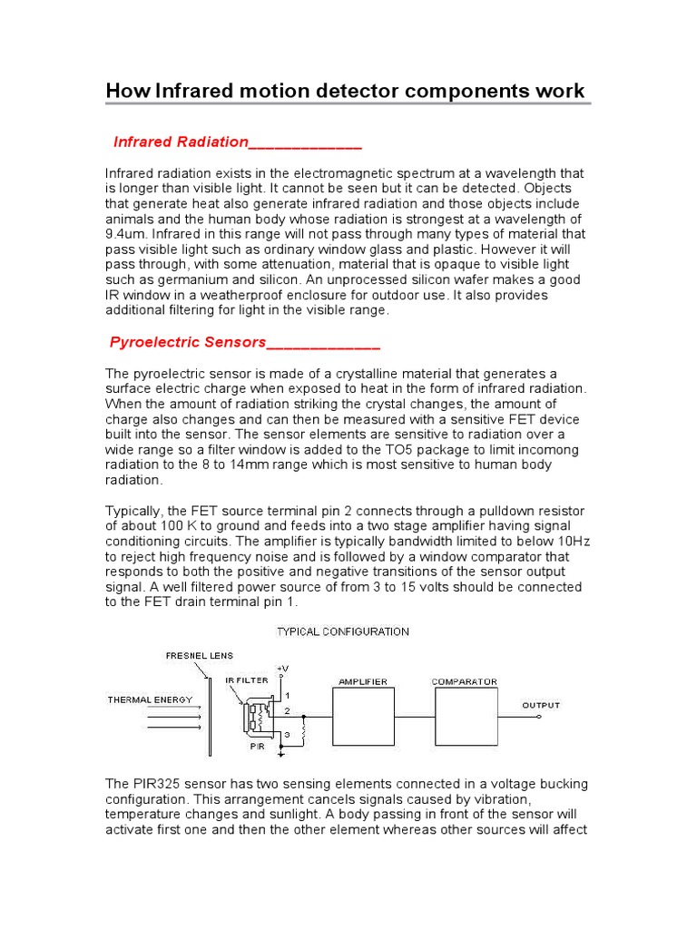 How Infrared Motion Detector Components Work | PDF