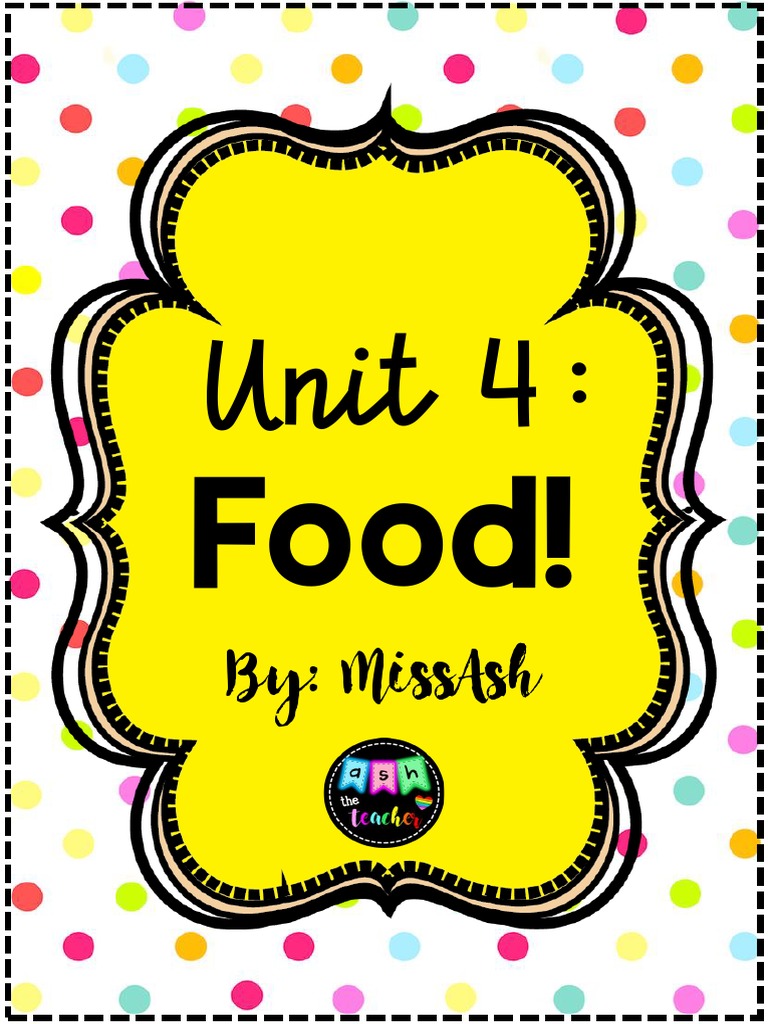 Food Flashcards English Year 1 | PDF