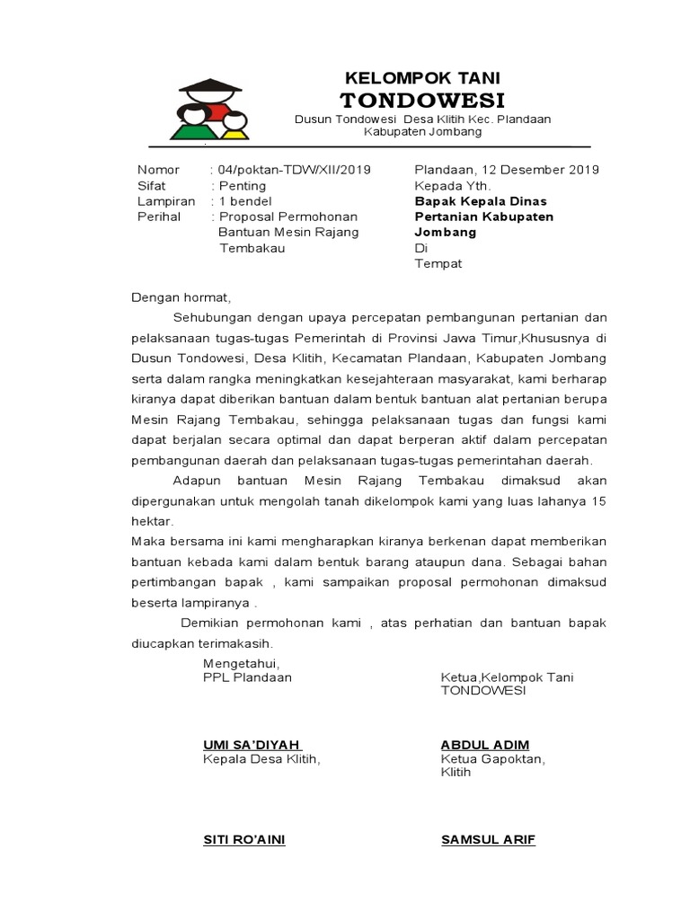 Proposal Mesin Rajang Tembakau | PDF