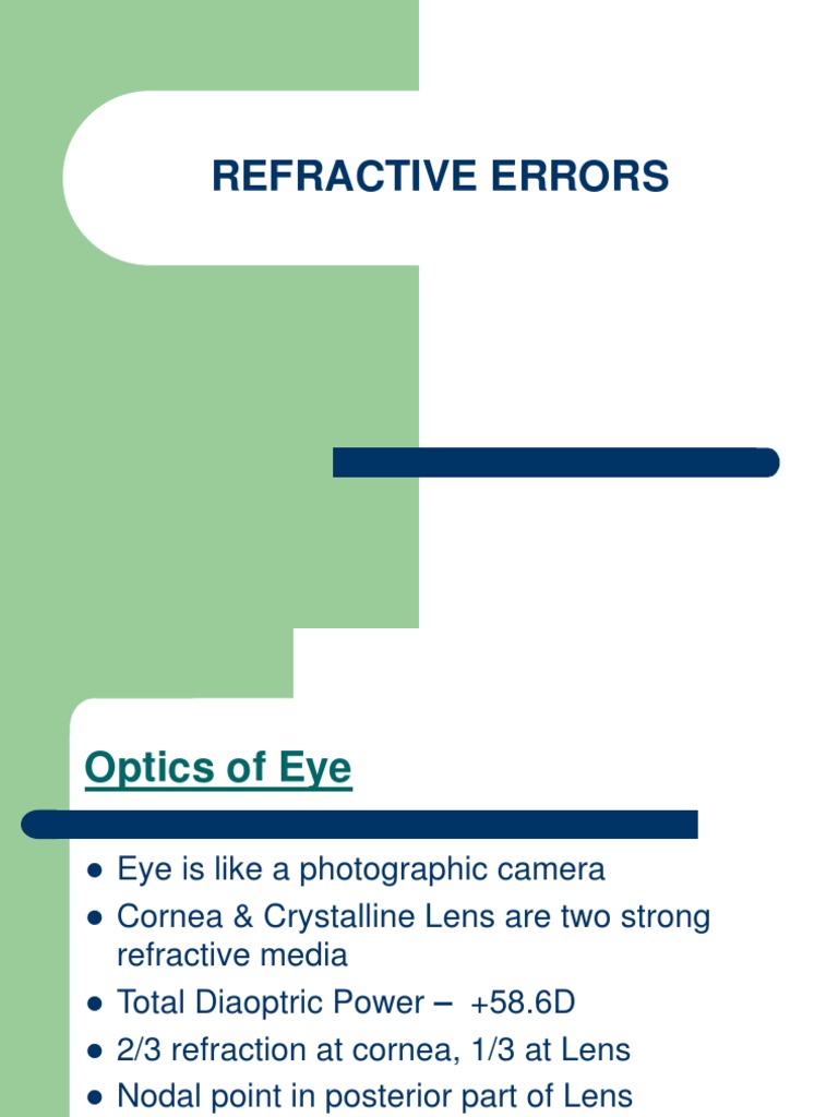 Refractive Errors | PDF | Cornea | Ophthalmology