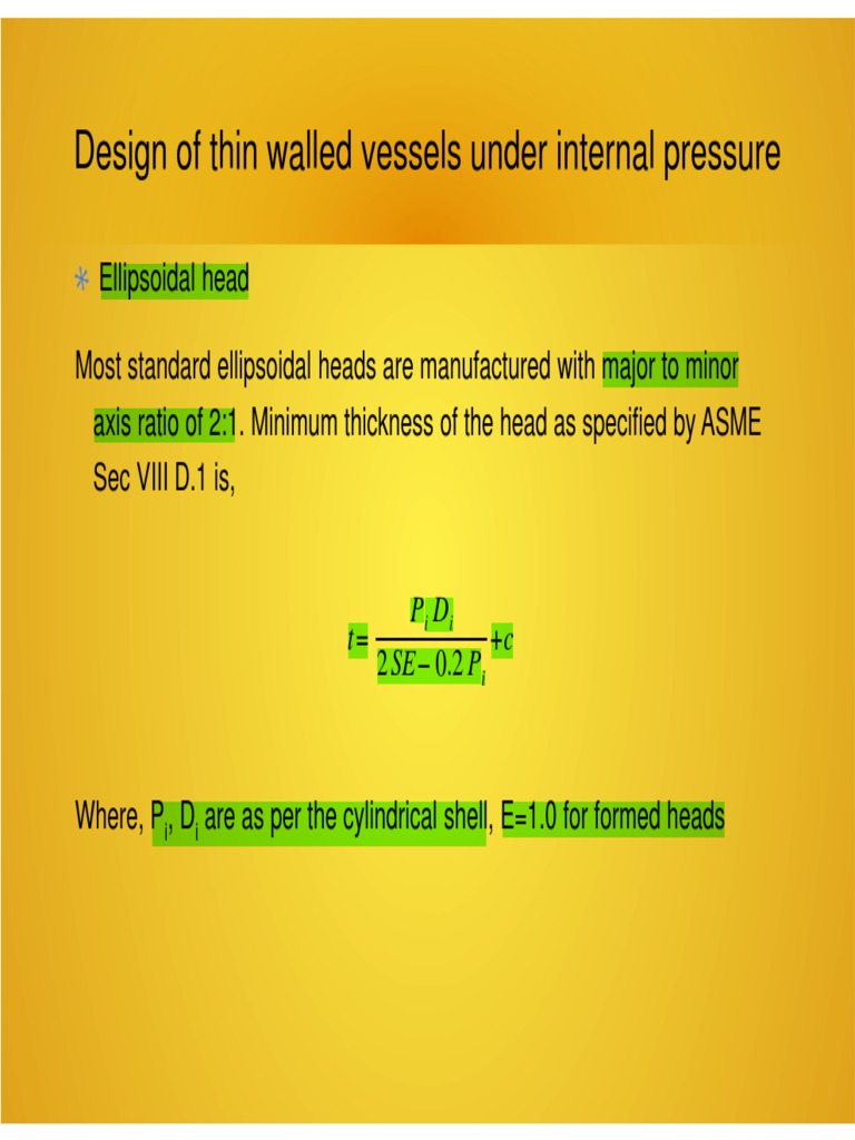Design of Thin Walled Vessels Under Internal Pressure | PDF