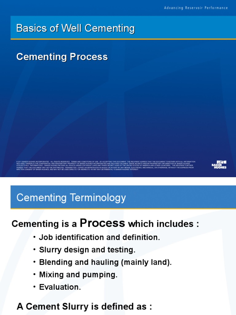 Basic Cementing - Customer Presentation | PDF | Casing (Borehole) | Fluid Dynamics