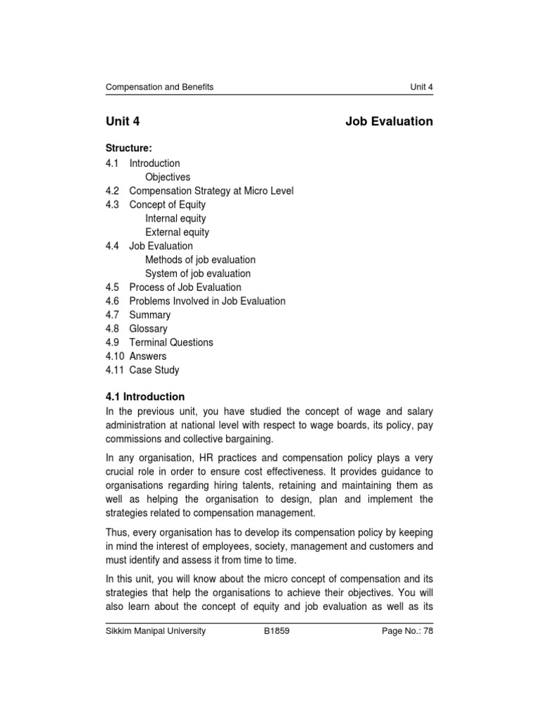 SLM - Unit 04 PDF | PDF | Compensation And Benefits | Employment