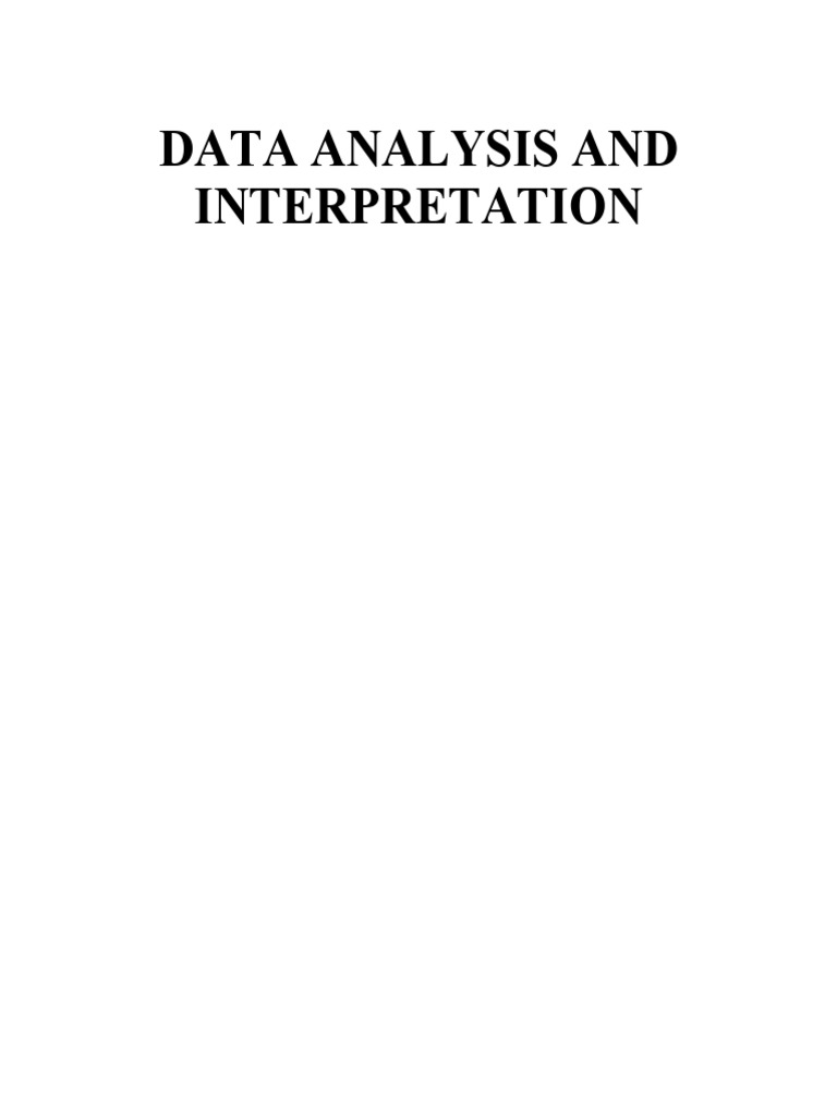 Data Analysis and Interpretation | PDF | Leadership ...
