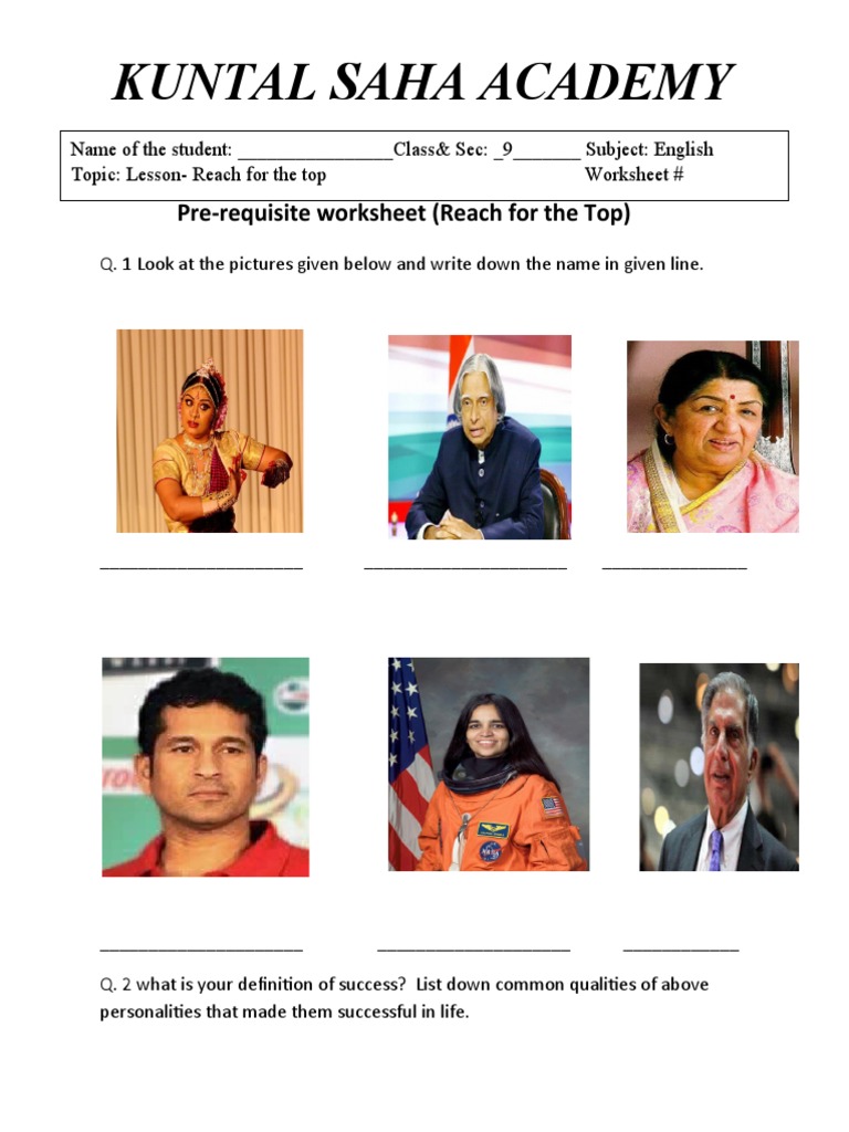 Pre Requisite Worksheet | PDF