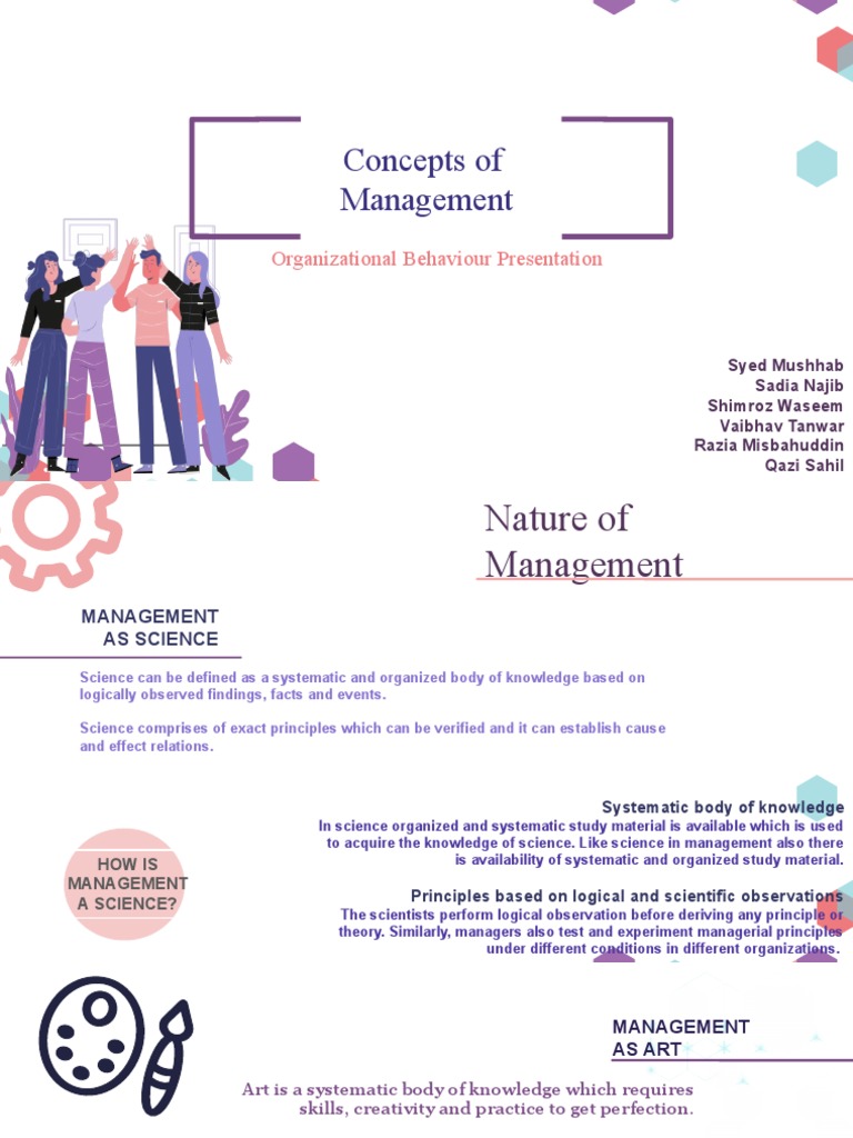 Concepts of Management: Organizational Behaviour Presentation | PDF