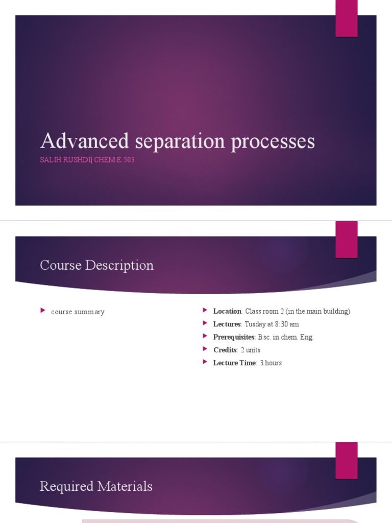 Advanced Separation Processes | PDF | Membrane | Membrane Technology