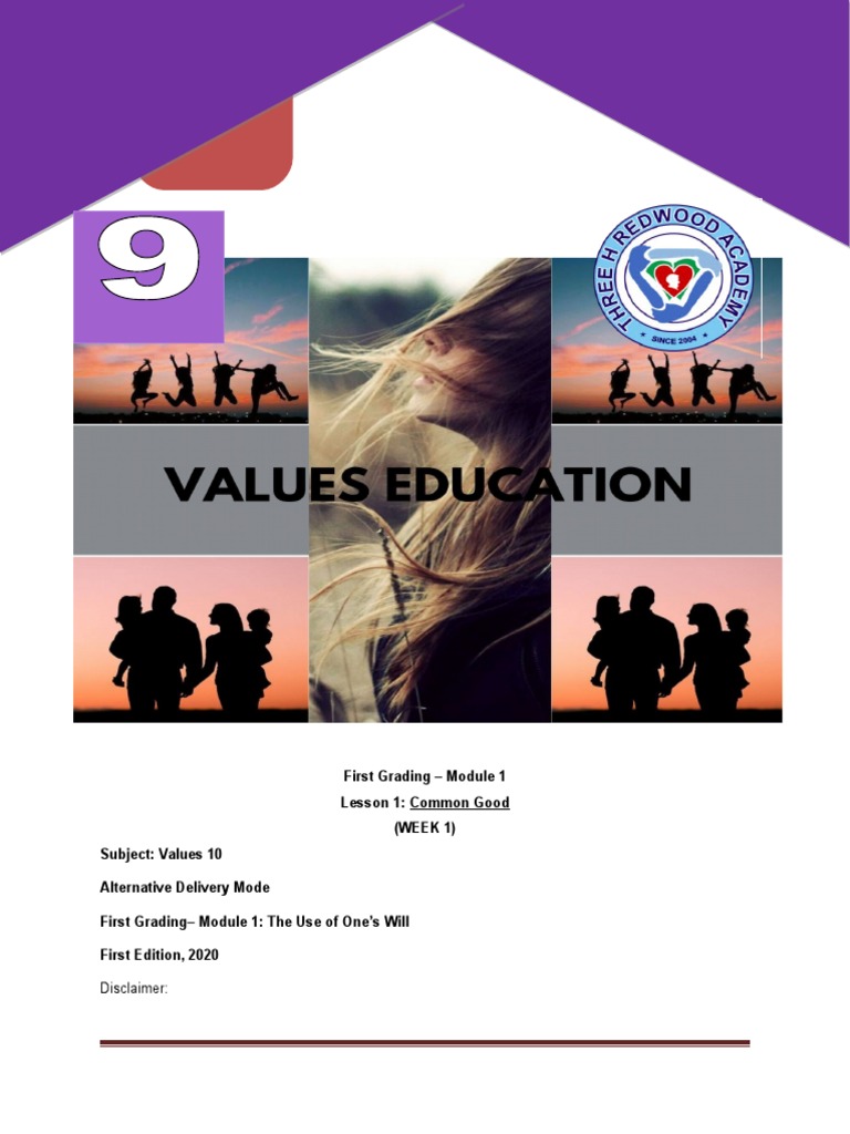 Values 9 Module | PDF | Copyright | Learning