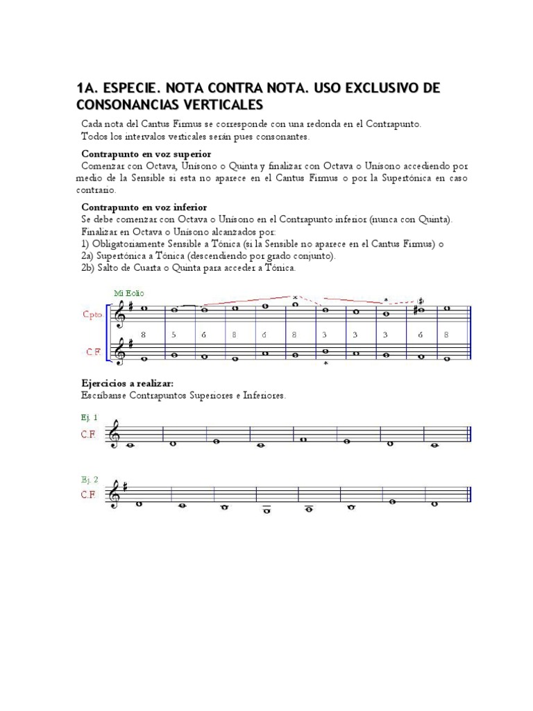Contrapunto 1 | PDF | Teoría musical | Elementos de la música