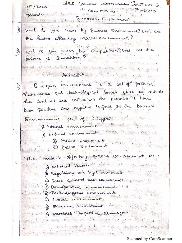 1st Mcom GAUTHAM | PDF