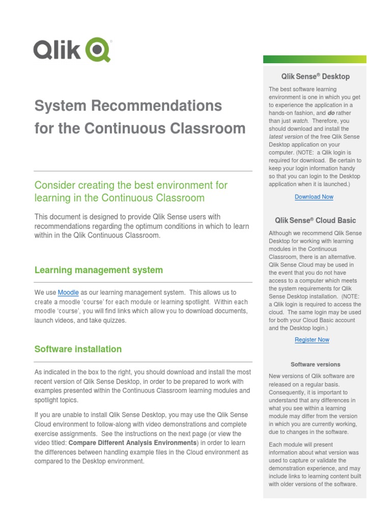 System Recommendations For The Continuous Classroom | PDF | Application ...