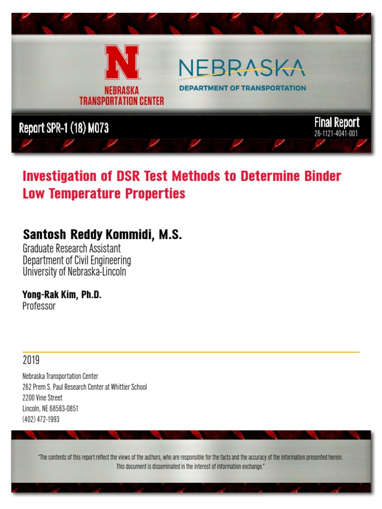 DSR Methods for Low Temp Binder Testing | PDF | Fracture | Viscoelasticity