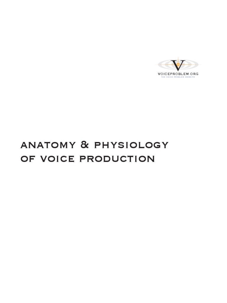 Physiology Of The Voice Pdf Pdf Larynx Human Voice