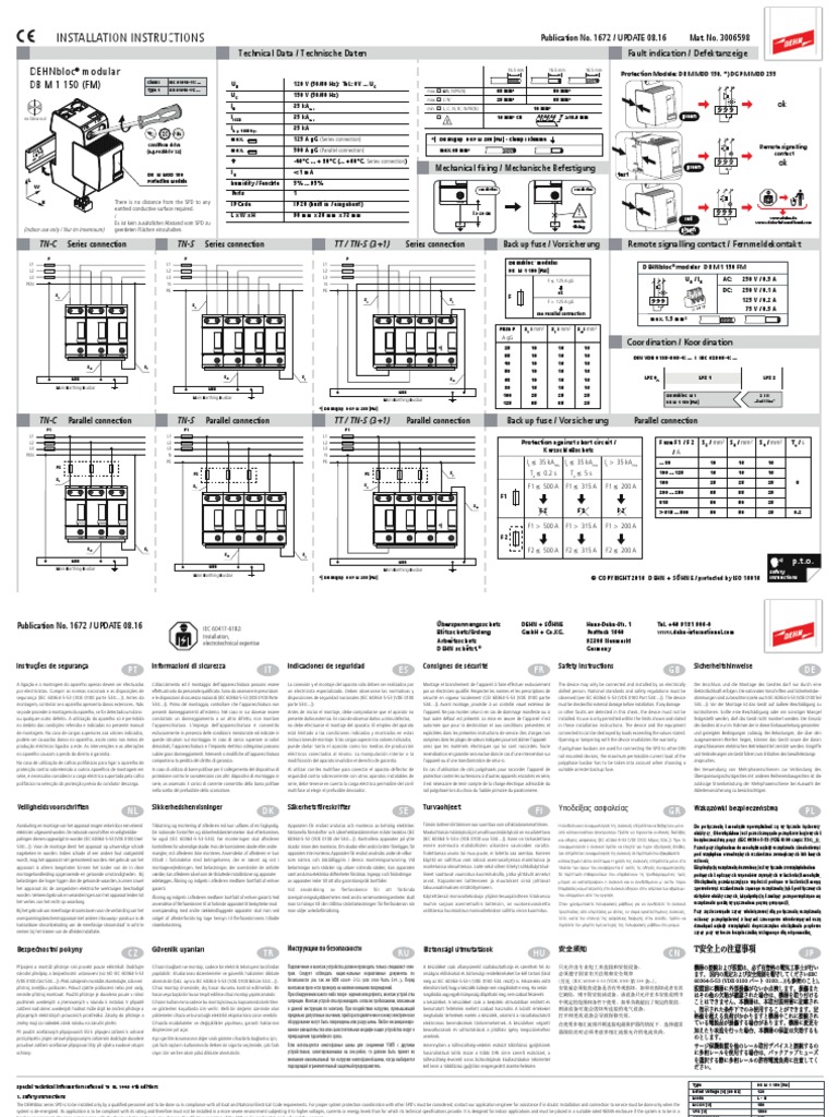 Installation Instructions: DB M 1 150 (FM) | PDF | Manufactured Goods ...