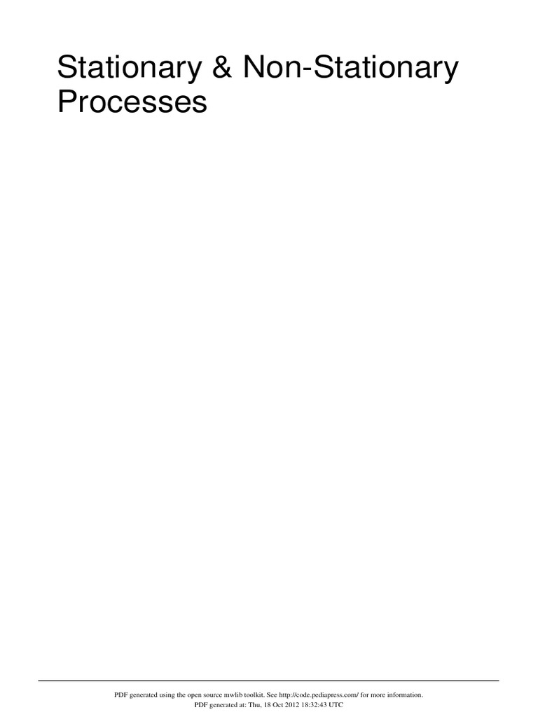Stationary & Non-Stationary Processes | PDF | Stationary Process ...