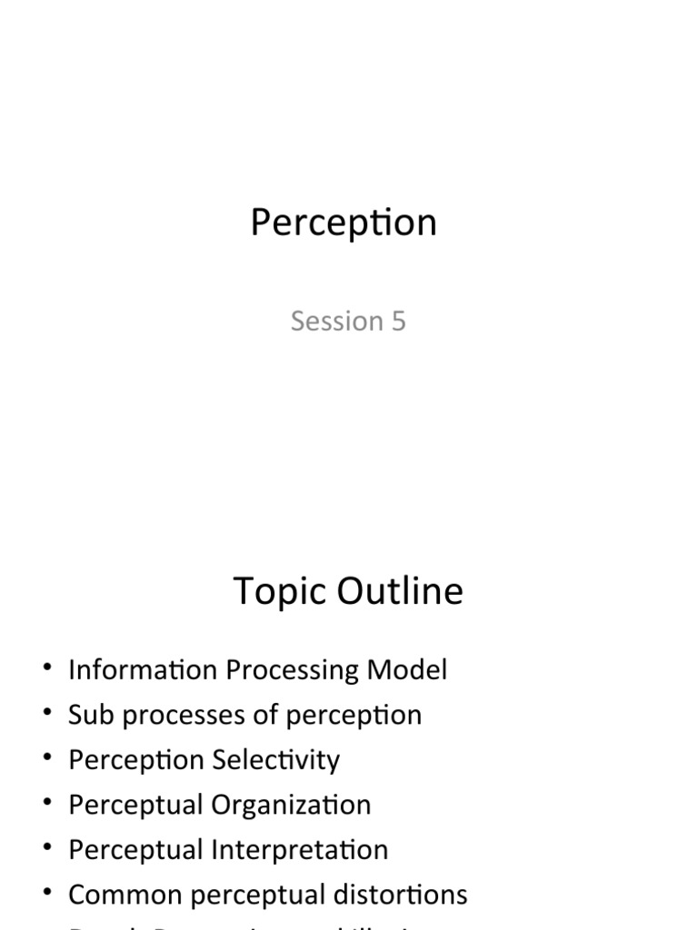 Understanding Perception: An In-Depth Look at the Cognitive Processes ...