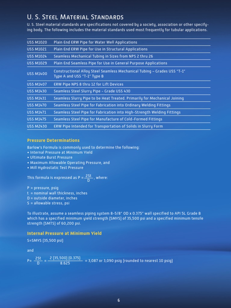 U.S. Steel Material Standards for Tubular Applications | PDF | Pipe ...