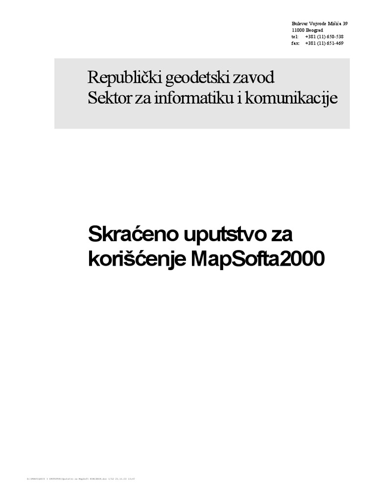 Uputstvo Za Mapsoft 2000 PDF | PDF