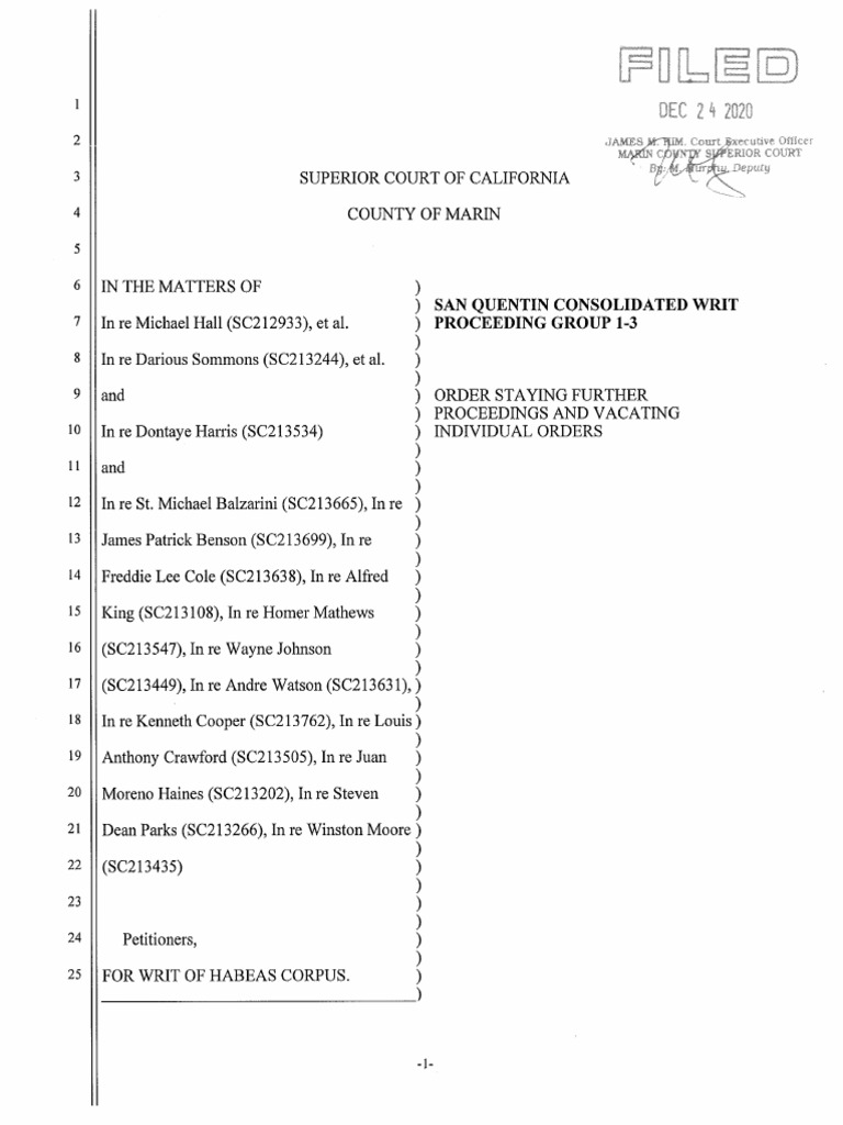 Order Staying Further Proceedings & Vacating Individual Orders | PDF