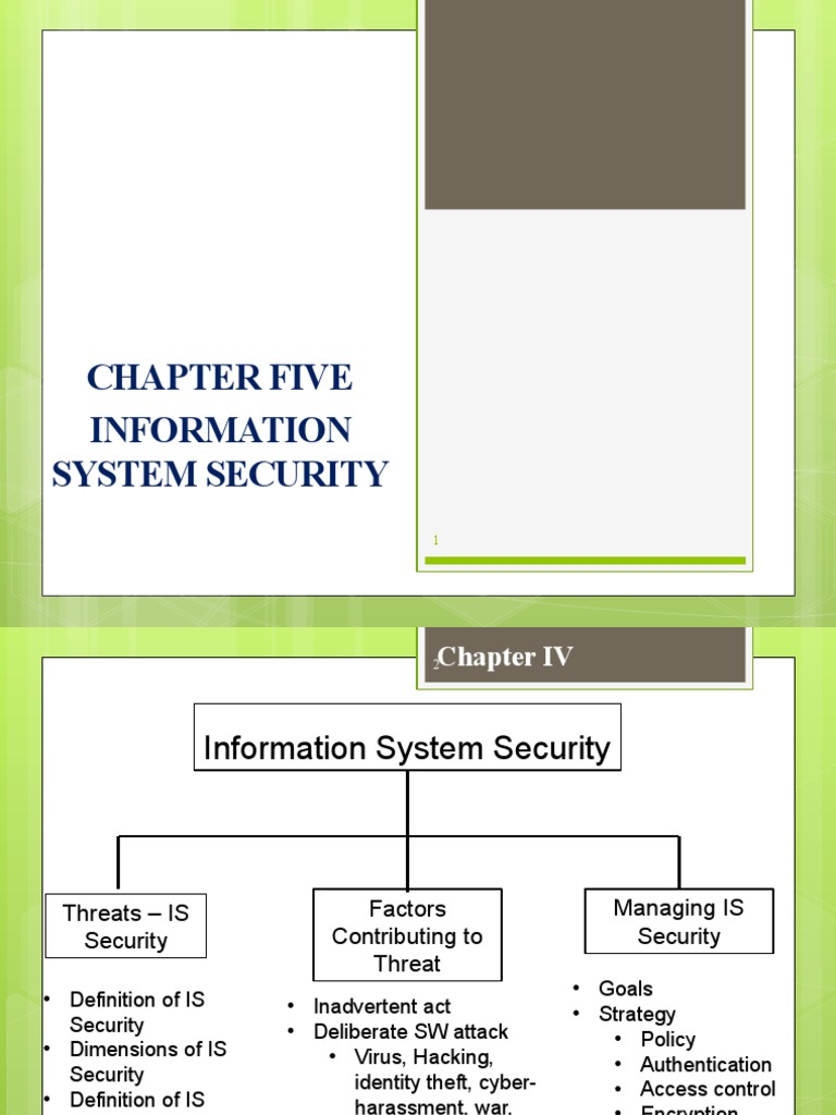 Chapter Five Information System Security | PDF | Information Security ...