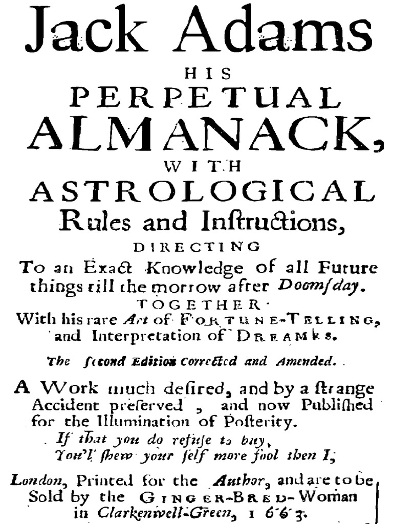 Book - 1663 - Jack Adams - Perpetual Almanack | PDF | Nature