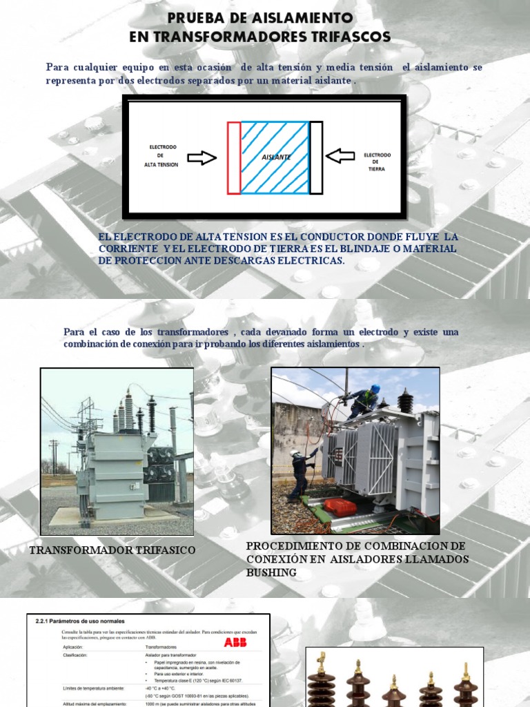 Prueba de Aislamiento en Sistema Trifasico | PDF | Aislador (Electricidad) | Corriente eléctrica
