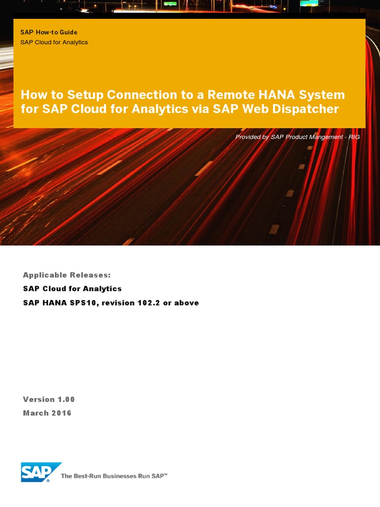 How To Setup Connection To A Remote HANA System For SAP Cloud For ...