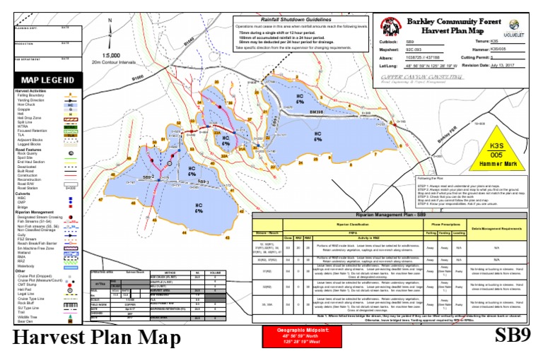 sb9 Harvest Plan Map - July13 | PDF | Ecological Restoration | Natural ...