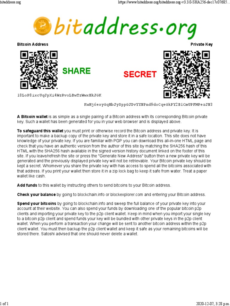 Bitaddress | PDF