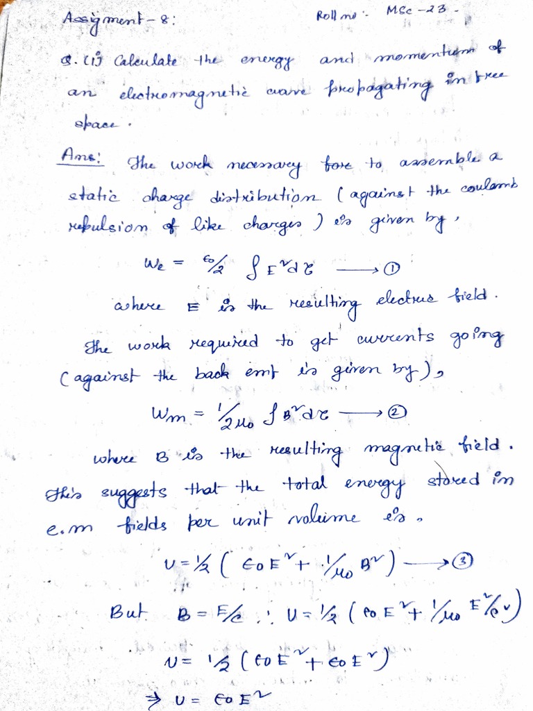 Assign.8 Electrodynamics | PDF