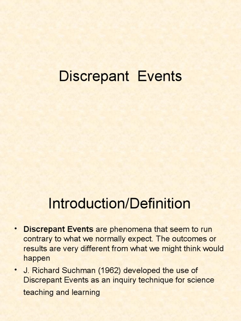 Discrepant Events | PDF