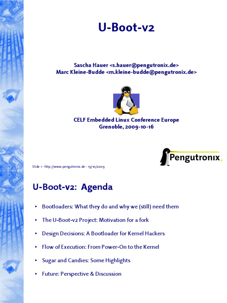 U-Boot-v2: A Bootloader for Kernel Hackers | PDF | Booting | Computer ...